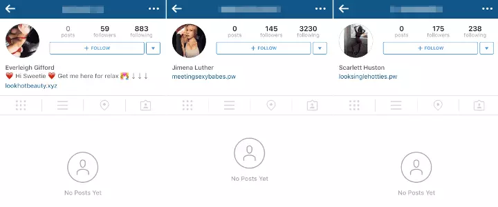 Profili falsi di Instagram