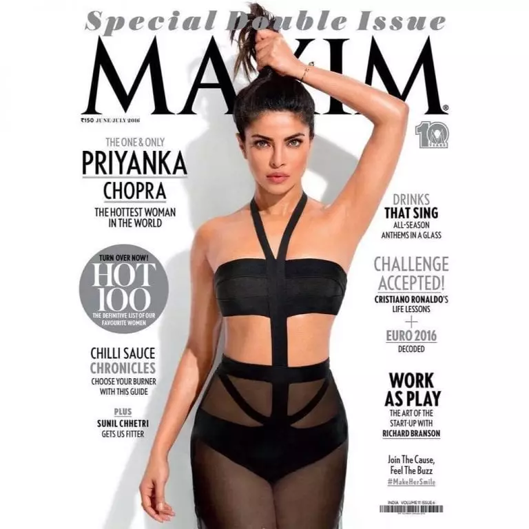 'Maxim' Photoshopped Priyanka Chopra's armpit out, aua e foliga mai e le tatau ona maua e tamaitai. 18108_1