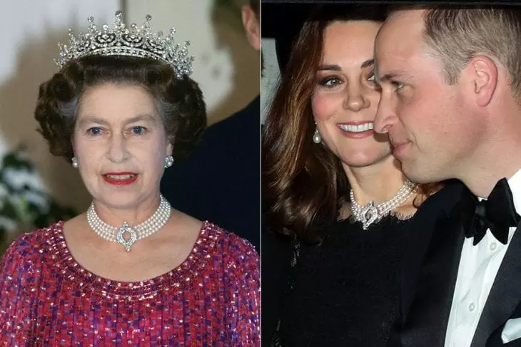 Anan ne lokacin da Kate Middleton da sauran matan gidan sarauta suka aro kayan ado daga Sarauniya Elizabeth ta biyu 36008_16