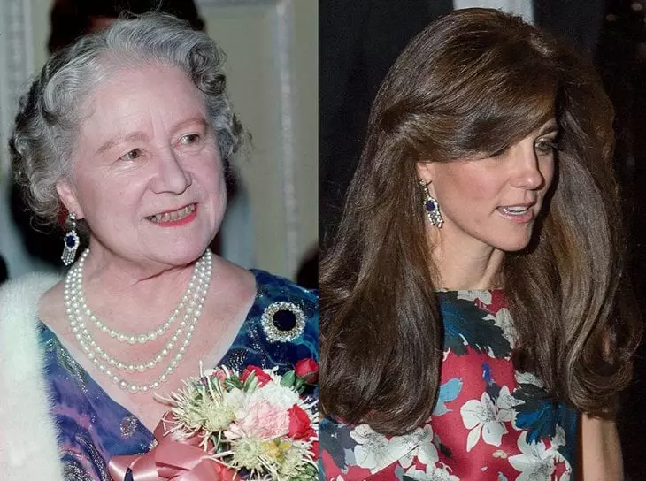 Kate Middleton နှင့် တော်ဝင်မိသားစုမှ အခြားအမျိုးသမီးများသည် ဘုရင်မကြီး Elizabeth II ထံမှ လက်ဝတ်ရတနာများ ချေးယူသောအခါ၊ 36008_17
