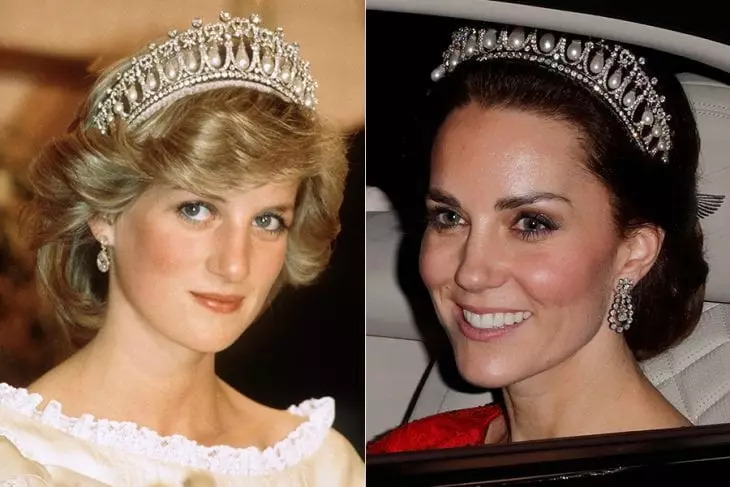 ນີ້ແມ່ນເວລາທີ່ Kate Middleton ແລະແມ່ຍິງອື່ນໆຂອງ Royal Family ຢືມເຄື່ອງປະດັບຈາກ Queen Elizabeth II 36008_5