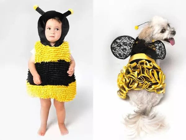 Бебиња и кучиња во соодветни костими за Ноќта на вештерките ме натераат да посакам бебе и куче 37200_1