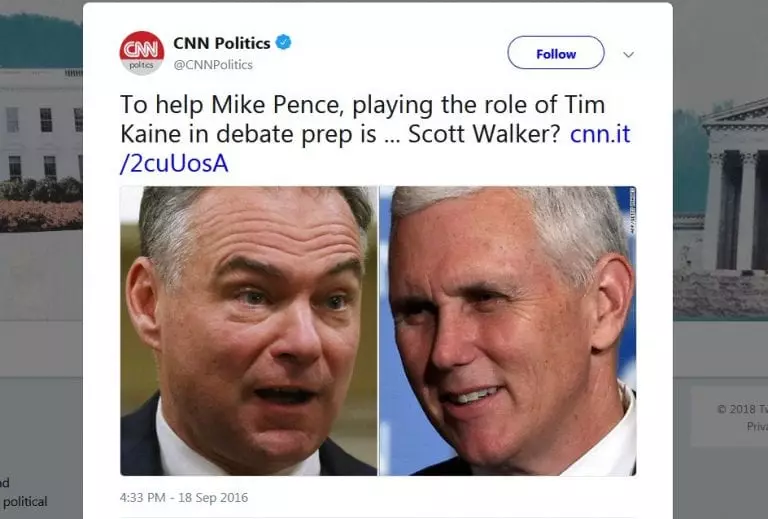 Cathain a bheidh an díospóireacht faoin leas-uachtaránacht? Ní thabharfaidh Tim Kaine agus Mike Pence aghaidh orthu ach uair amháin 40644_1