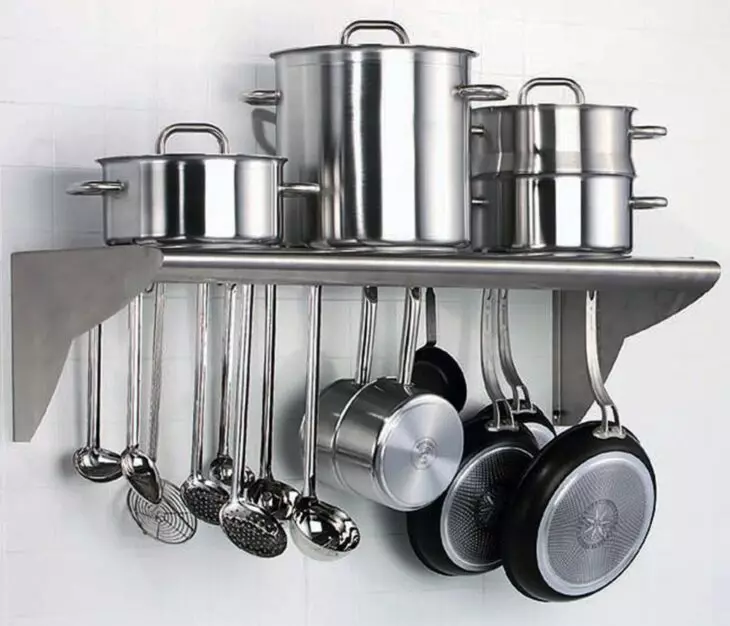 Smart Tips sa Paggamit Vertical Space sa Kusina: Wall Mount Stainless Steel Shelves 5850_1