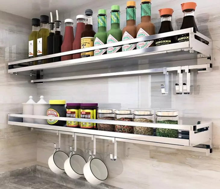 Mga Matalinong Tip sa Paggamit ng Vertical Space sa Kusina: Wall Mount Stainless Steel Shelves 5850_2